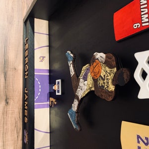 Lebron James Shadow Box Art, Lebron James Dunk, Custom Lebron James 3D ...