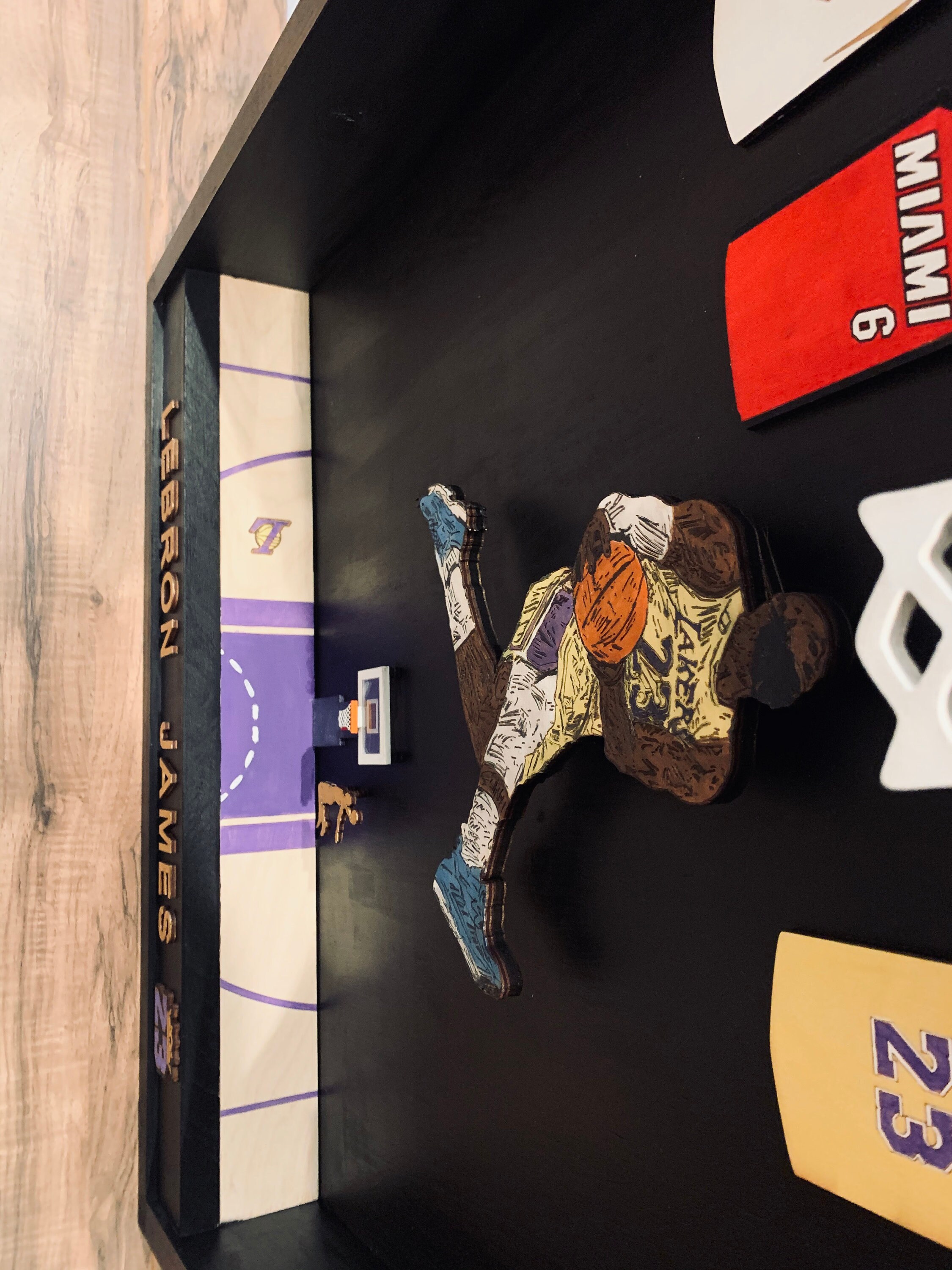 Handmade Lebron James 3D Dunk Shadow Box Art: LA Lakers Decor - Etsy