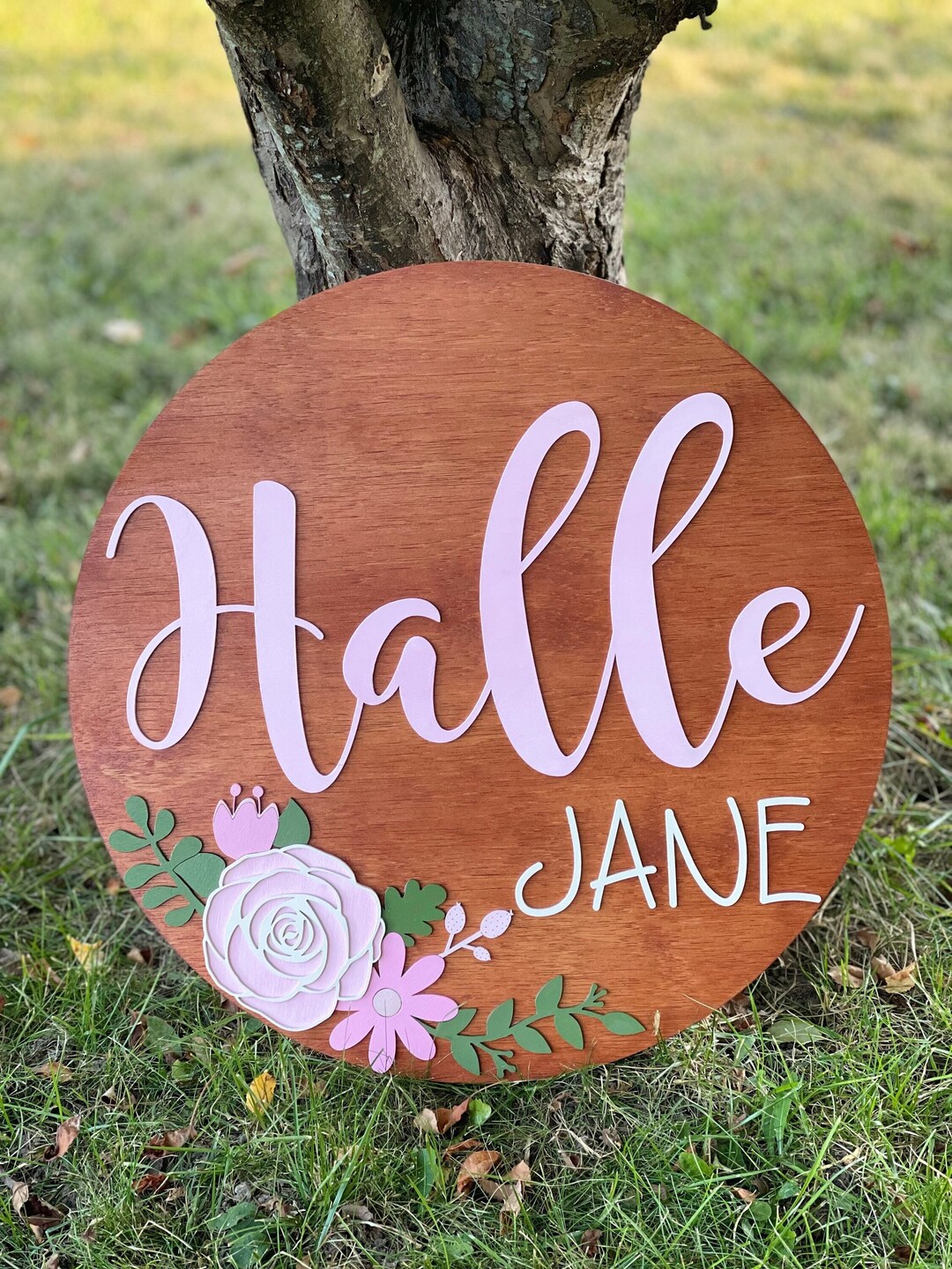 Custom Floral Name Sign, 3D Nursery Decor - Etsy