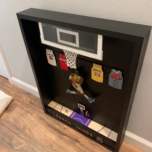 Lebron James Shadow Box Art, Lebron James Dunk, Custom Lebron James 3D ...