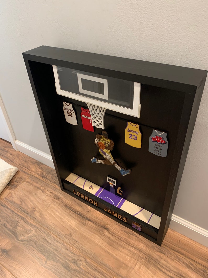 Handmade Lebron James 3D Dunk Shadow Box Art: LA Lakers Decor - Etsy