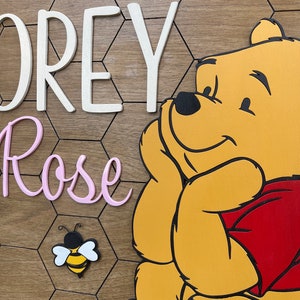 Winnie the Pooh, Pooh Bear, Nursery Name Sign, Wood Name Sign, Winnie ...