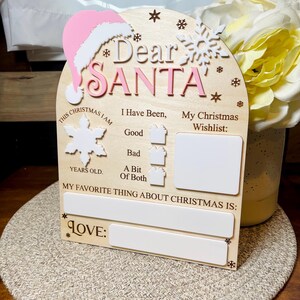 Dear Santa Board, Dry Erase Christmas Wishlist, Kids Christmas Decor - Etsy