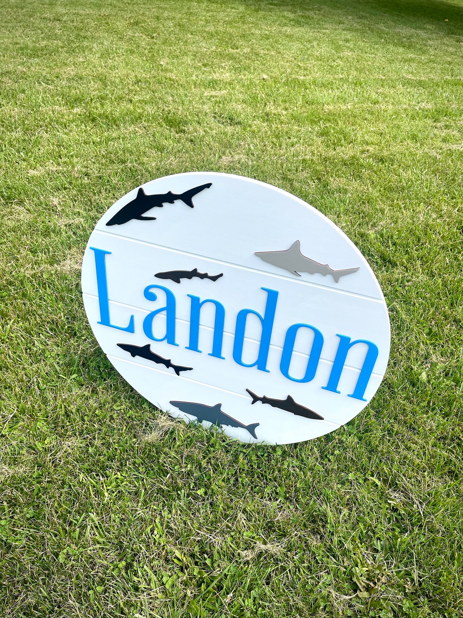 Shark Name Sign, Shark Nursery Name Sign, Shark Themed Sign, Shark Room ...