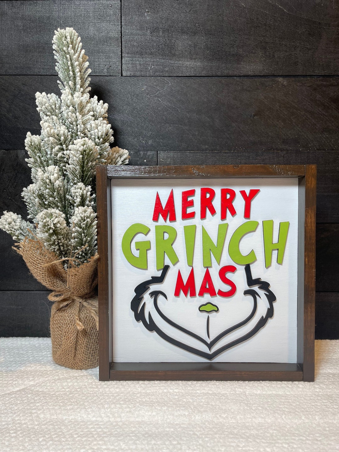 Merry Grinch Mas, Grinch Home Decor, the Grinch Wood Signs, Christmas ...