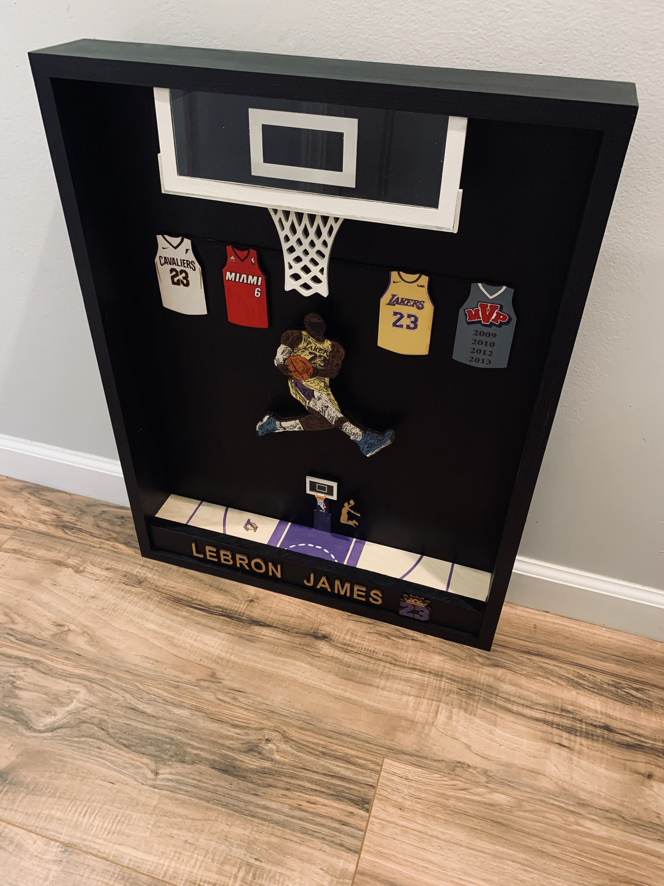 Handmade Lebron James 3D Dunk Shadow Box Art: LA Lakers Decor - Etsy