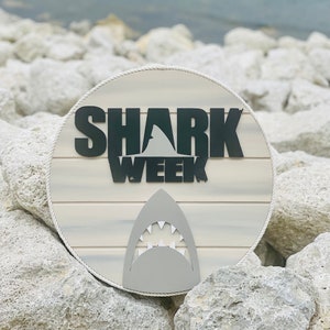 Shark Week, Shark Week Door Hanger, Shark Week Sign, Shark Week Wood ...