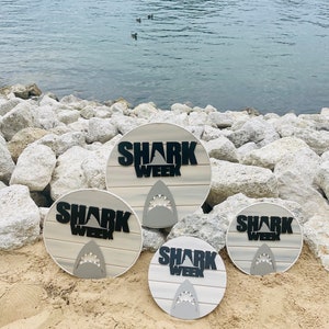 Shark Week, Shark Week Door Hanger, Shark Week Sign, Shark Week Wood ...