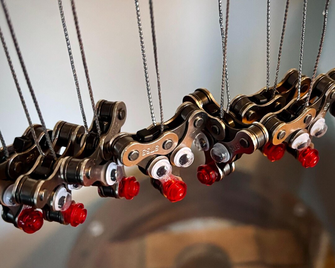 Reindeer Bike Chain Christmas Ornament - Handmade - Holidays - Etsy