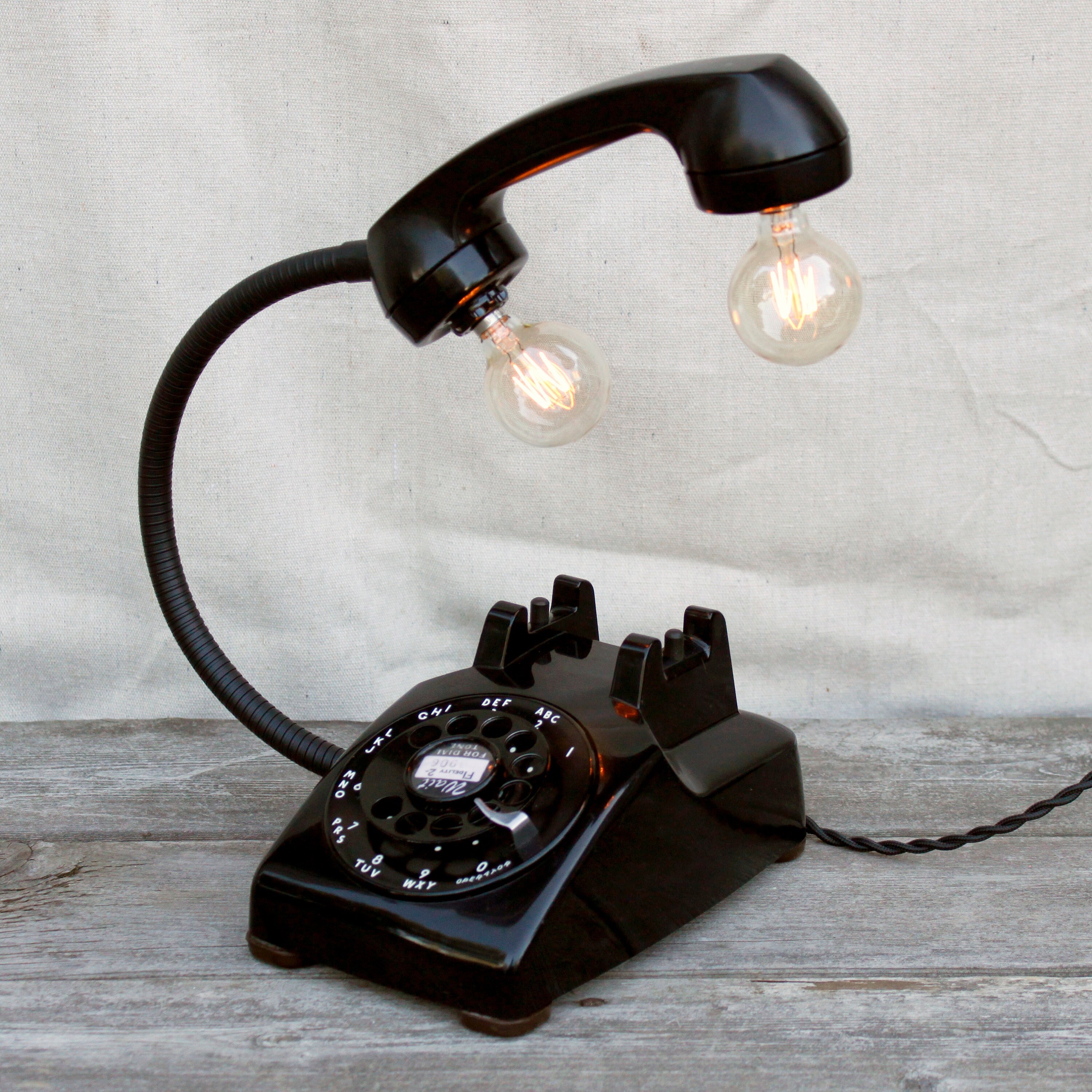 Rotary Phone Lamp W/ Dimmer Turn Dial to Adjust Brightness - Etsy