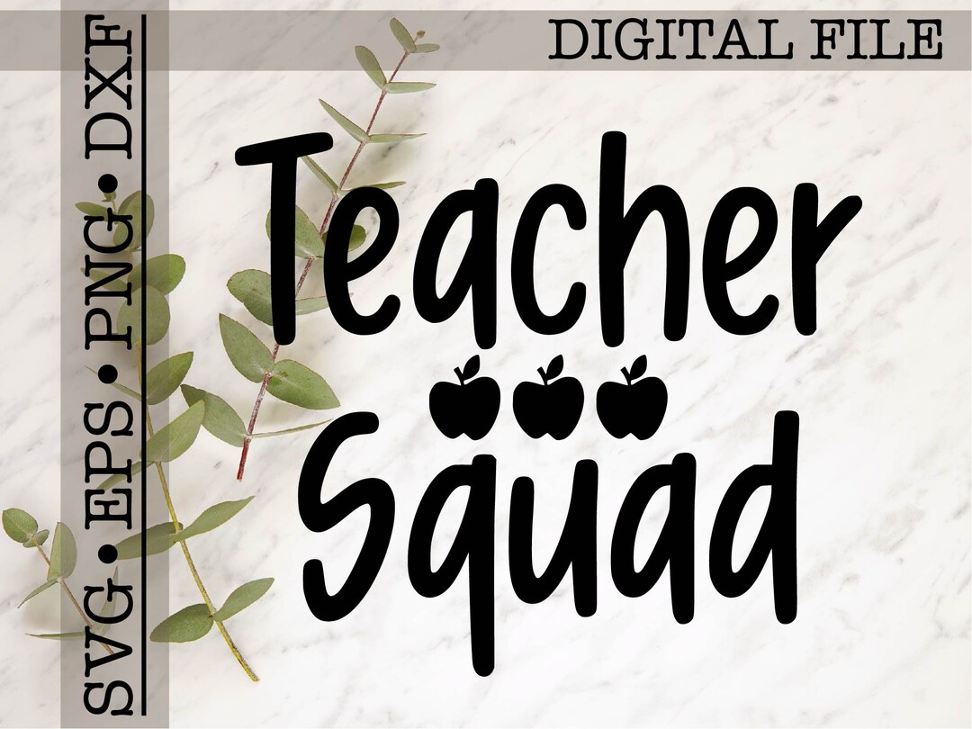 Teacher Squad Svg, Teacher Shirt Svg, Grade Level Svg File, Teacher ...