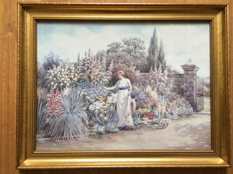 Lady in 1920's Garden print by William Ashburner - Etsy.de