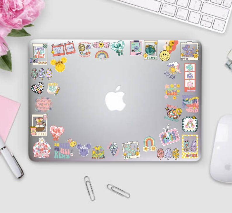 Groovy Aesthetic Sticker Pack | Retro 70s Vinyl Stickers | Hippie Boho ...