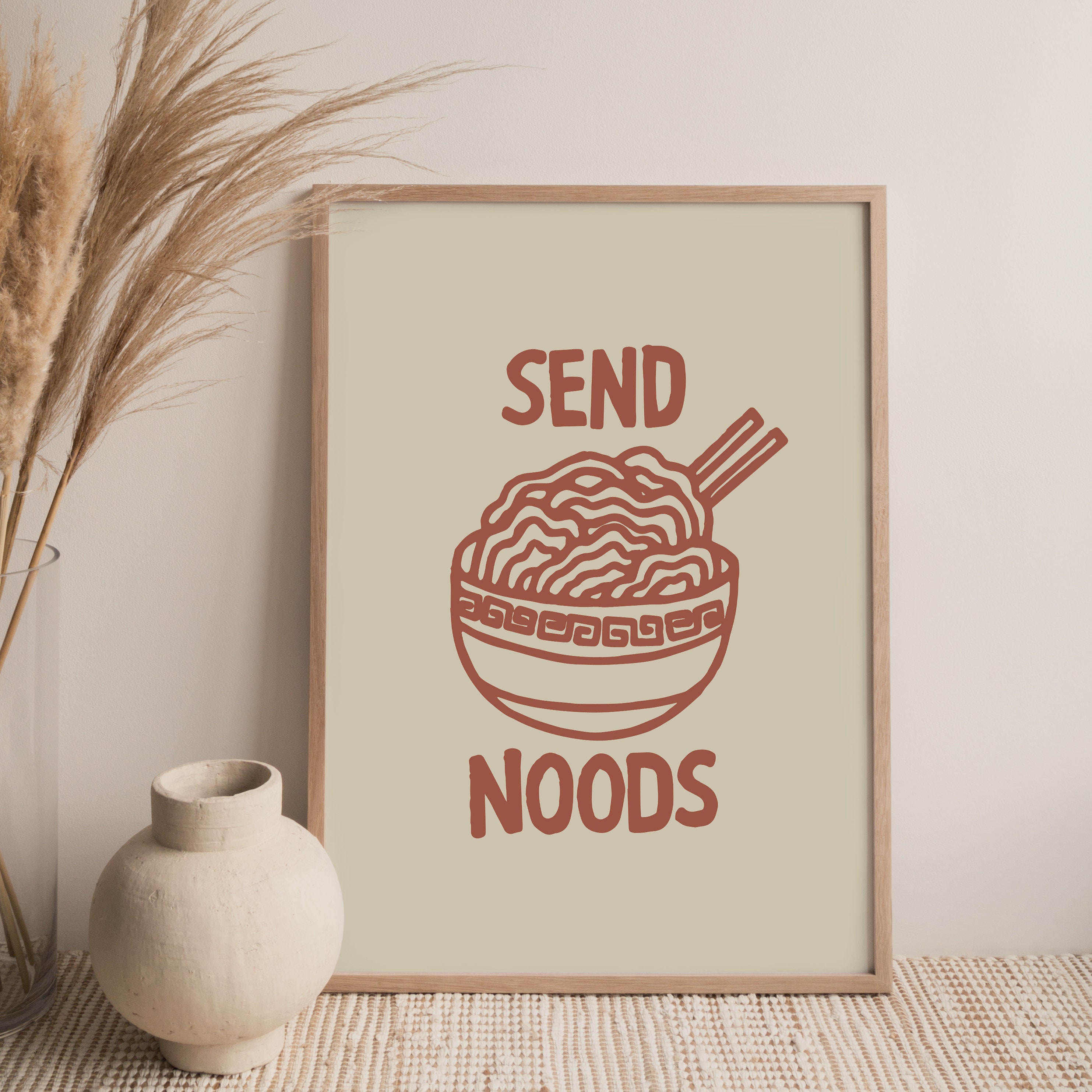 Send Noods Wall Art Noodles Funny Printable Art Shapes Art | Etsy