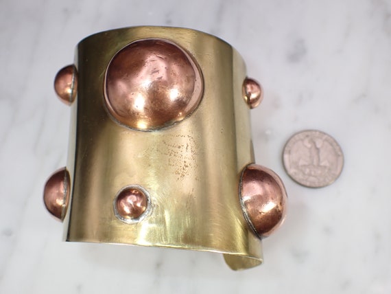 1940's Maya Hubert Harmon Extra Wide Modernist Brass … - Gem