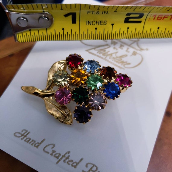 ParkLane Vintage Fruit Cluster Rhinestone Brooch Pin - Gem