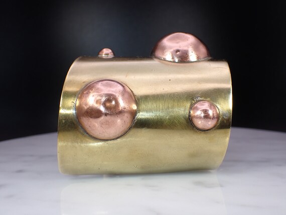 1940's Maya Hubert Harmon Extra Wide Modernist Brass … - Gem