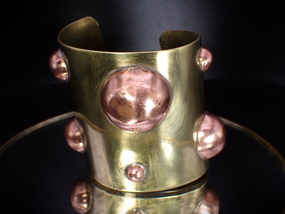 1940's Maya Hubert Harmon Extra Wide Modernist Brass … - Gem