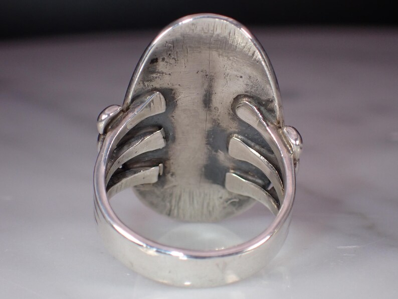 William Singer Vintage Sterling Silver Navajo Turquoise Coral Inlay ...