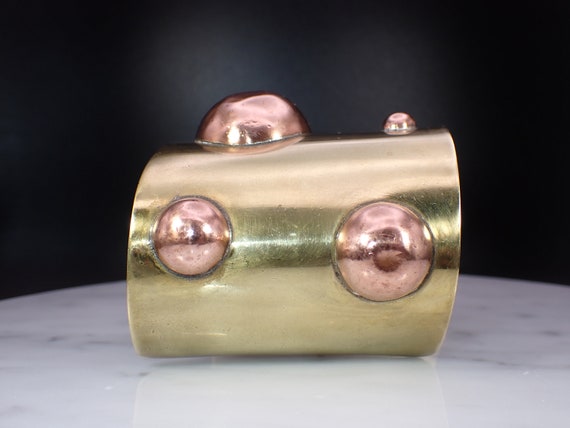 1940's Maya Hubert Harmon Extra Wide Modernist Brass … - Gem