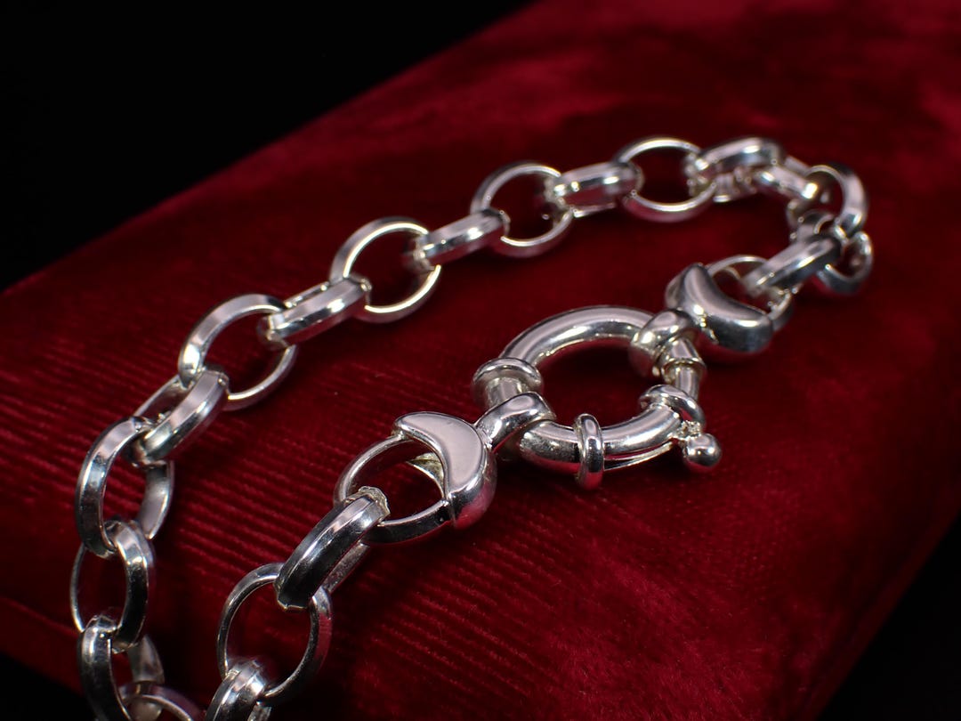 Vintage Designer Milor Chunky Sterling Silver 5/16" Thick Rolo Chain ...