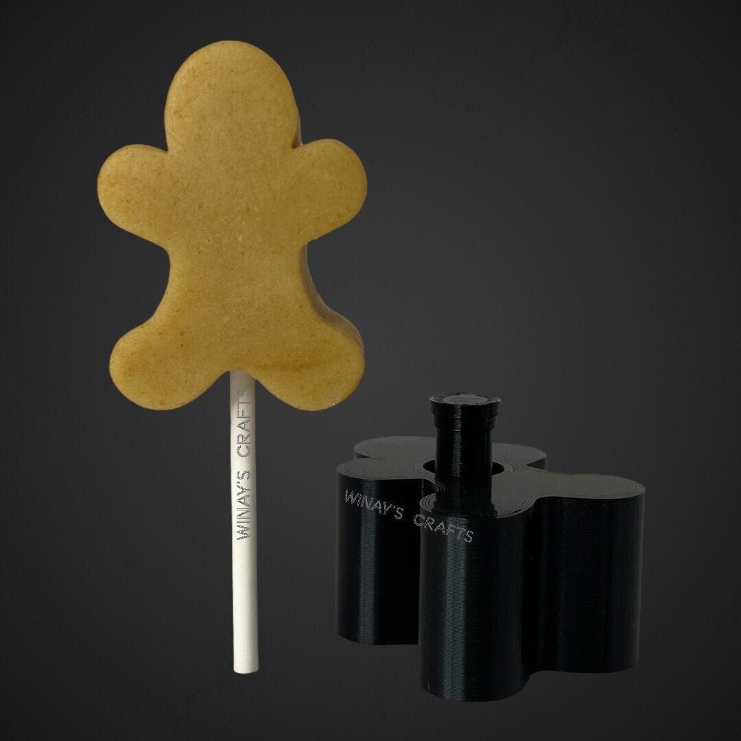 Cake Pop Mold/plunger GINGERBREAD MAN (with Lollipop Stick, Paper Straw ...