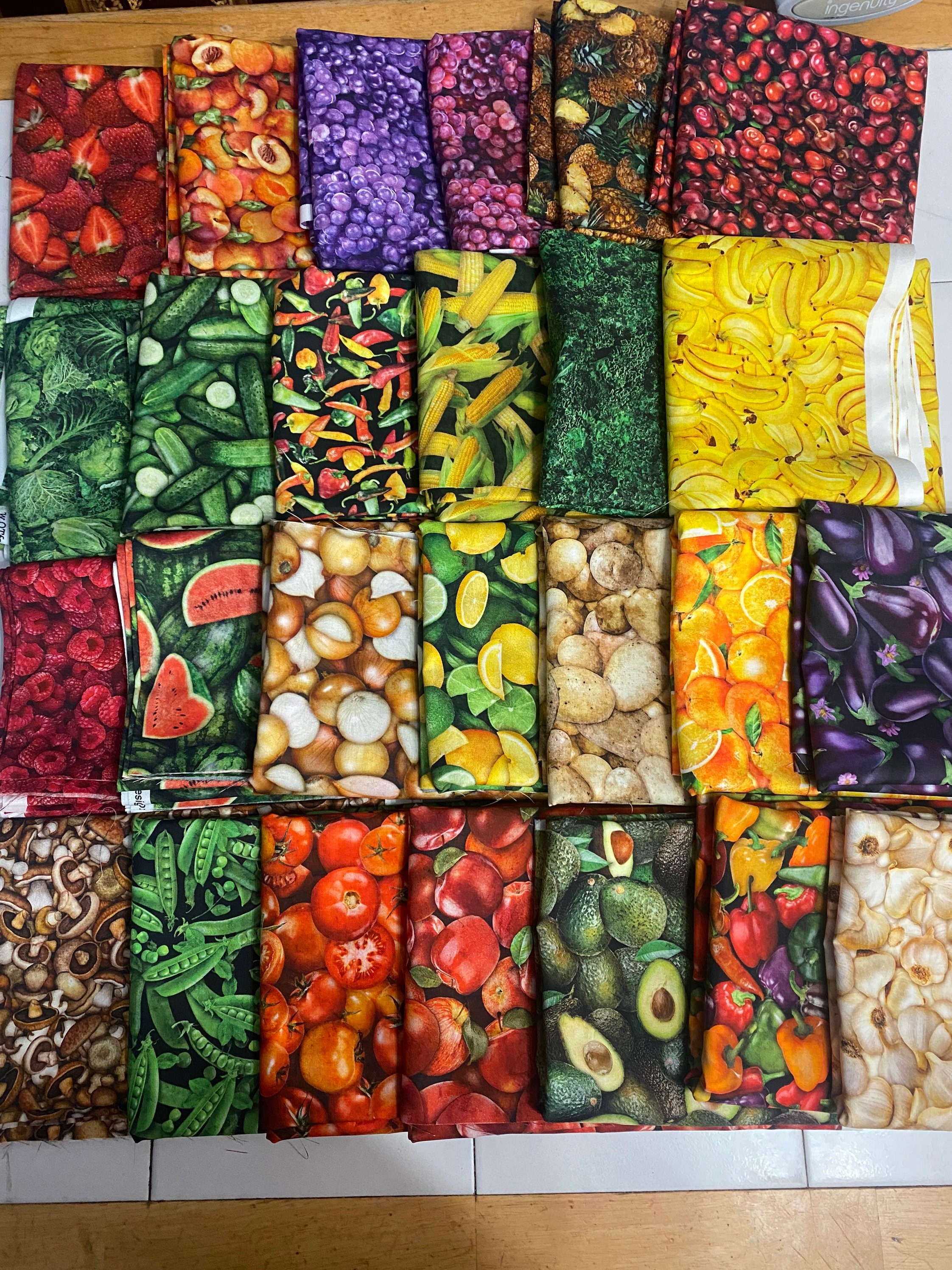 10 Fabric Fruit Ball Jar Quilt Fabric Fruit Fabric Canning - Etsy