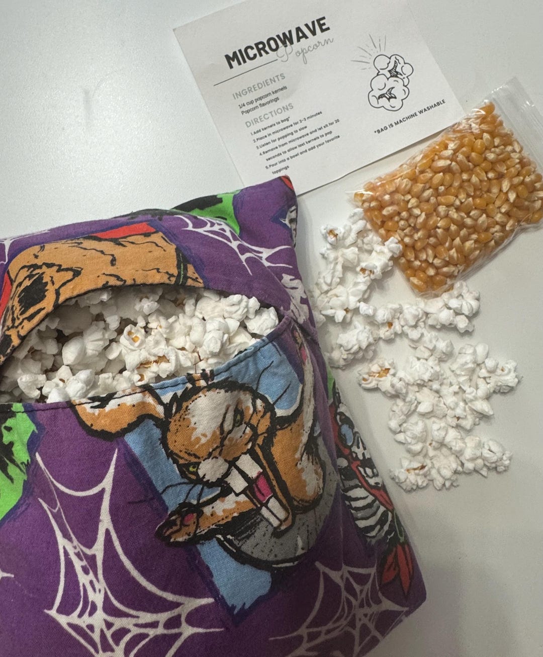 Reusable Popcorn Bag, Popcorn, Make at Home, Healthy Snack, Kids ...