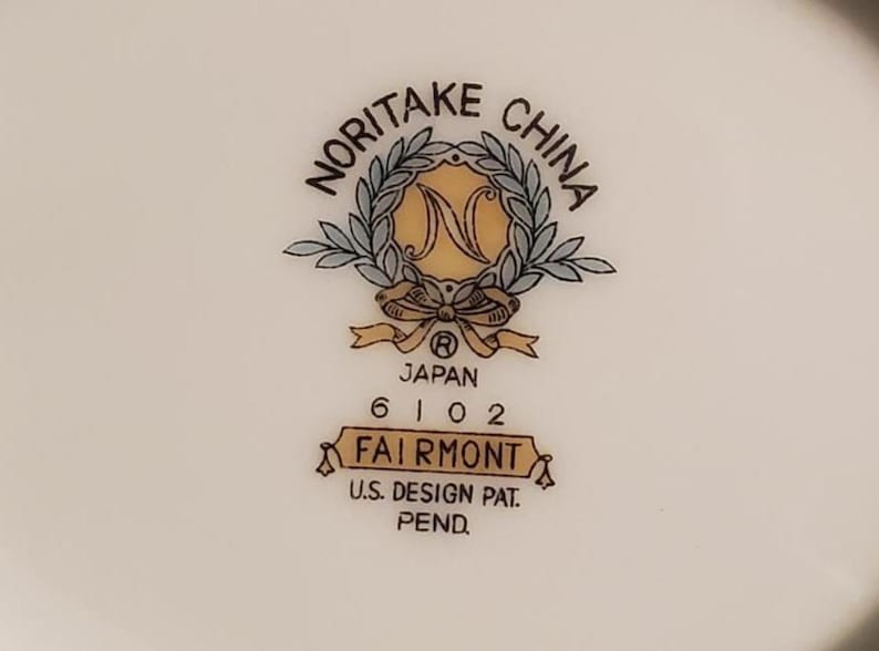 14 " Oval Serving Platter Fairmont (platinum Trim) by Noritake Sold ...