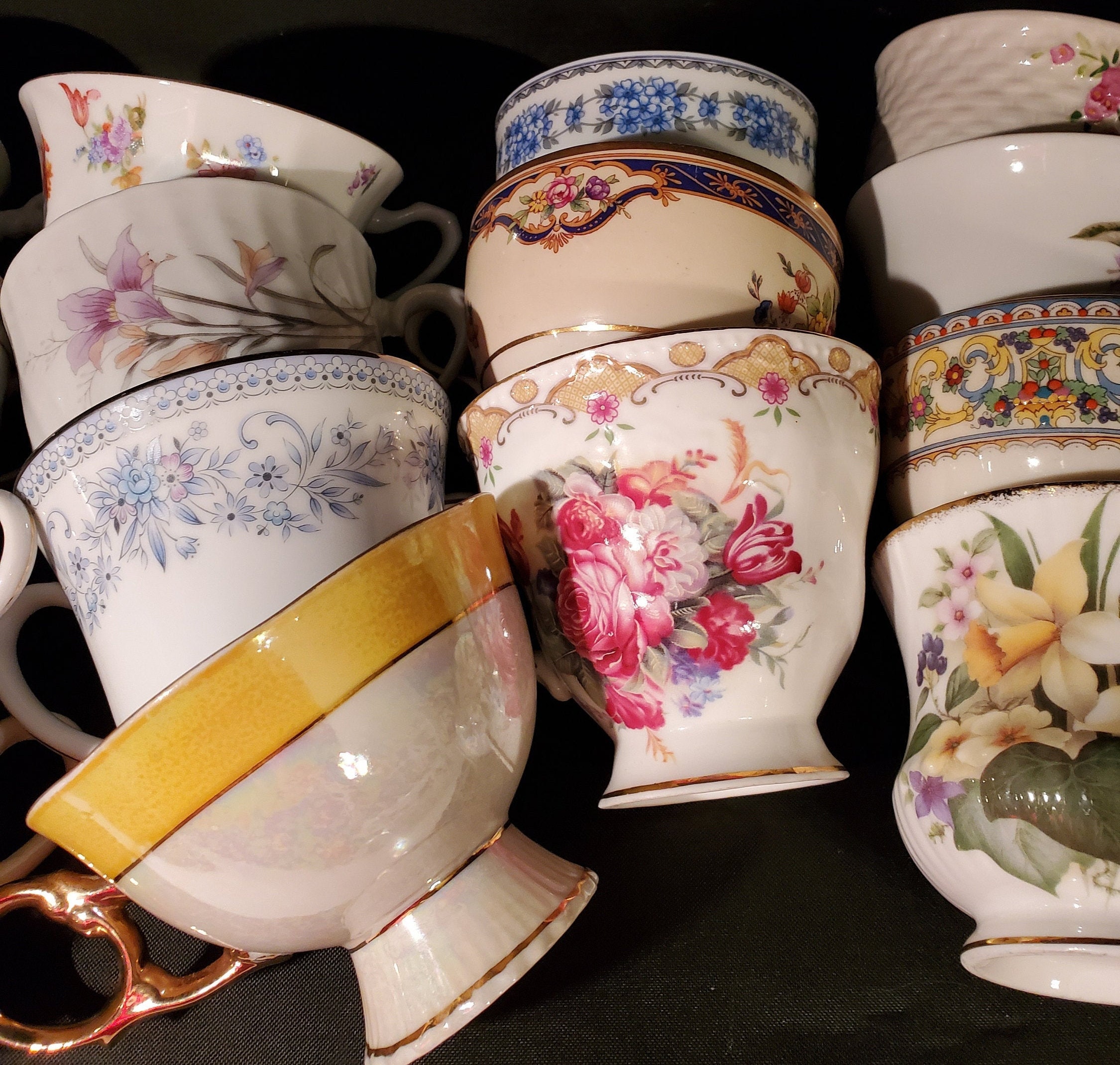 10 Vintage Mismatched Tea Cups 10 Pieces | Etsy