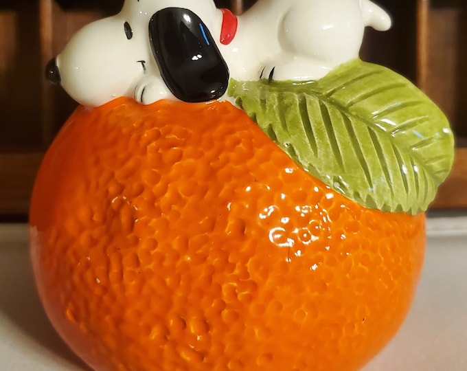 Snoopy Lying on an Orange Bank - Etsy