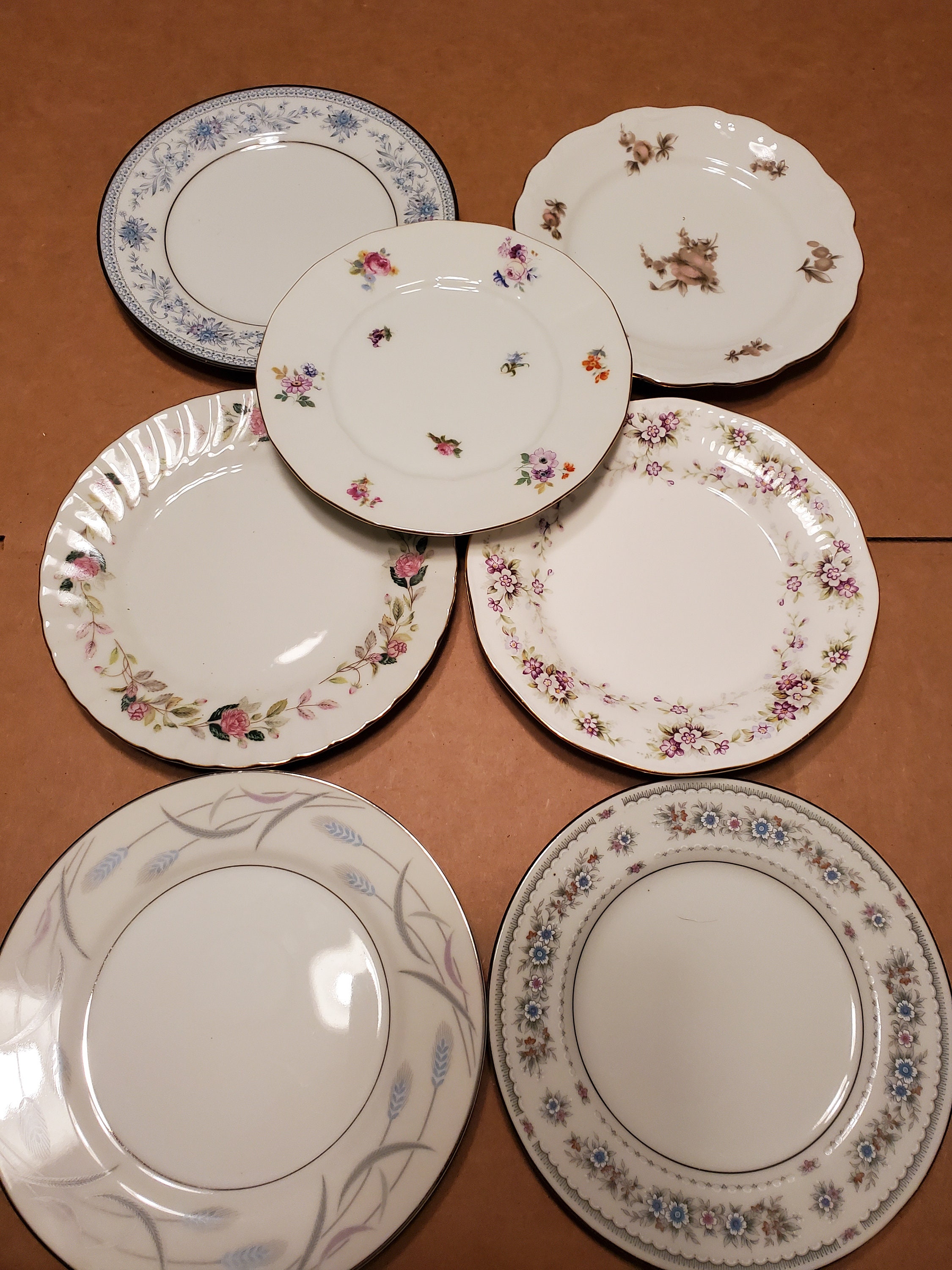 Ten Vintage Salad/dessert Side Plates - Etsy