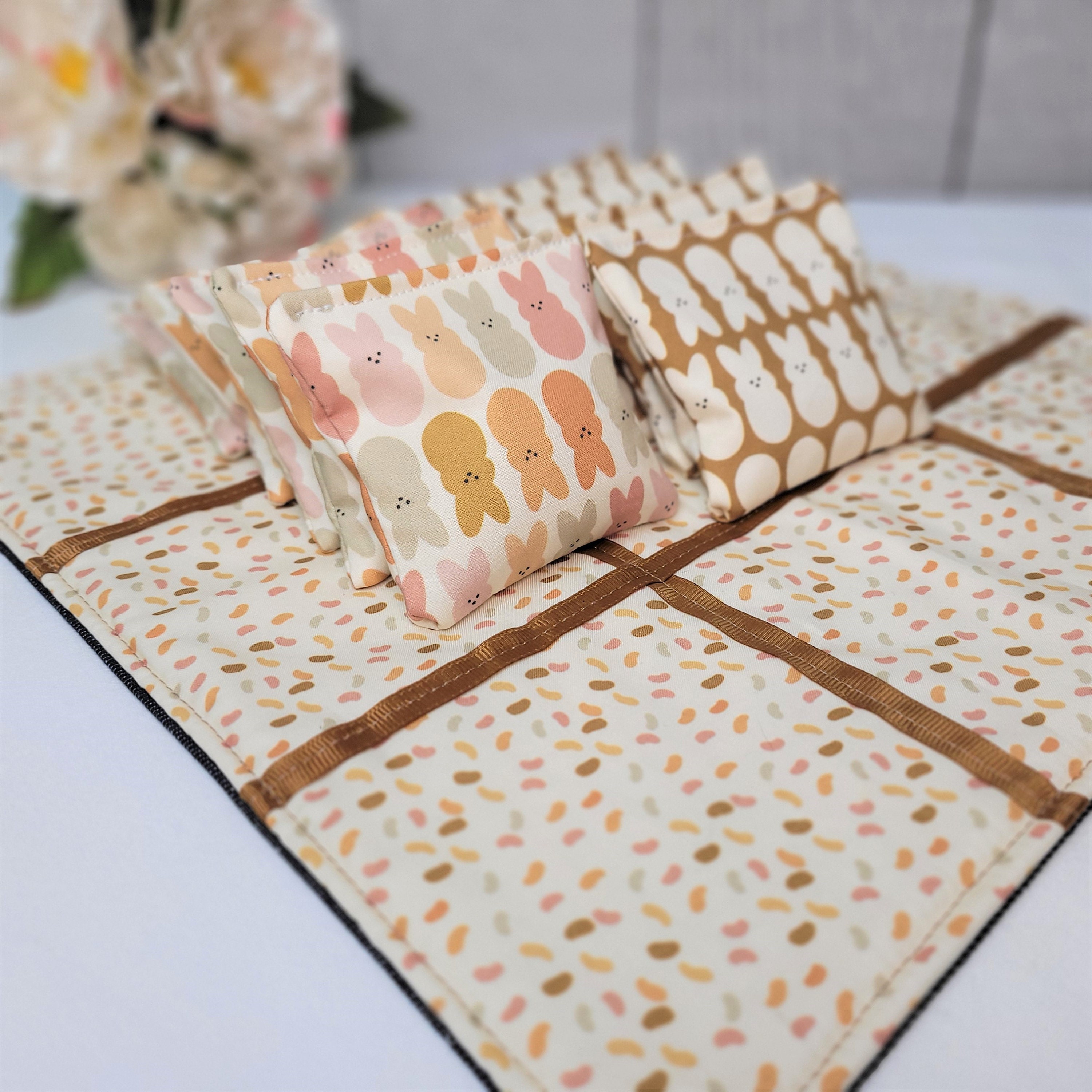 Bean Bag Tic Tac Toe Game Set Spring Easter Gift Bunny Peeps and Jelly ...