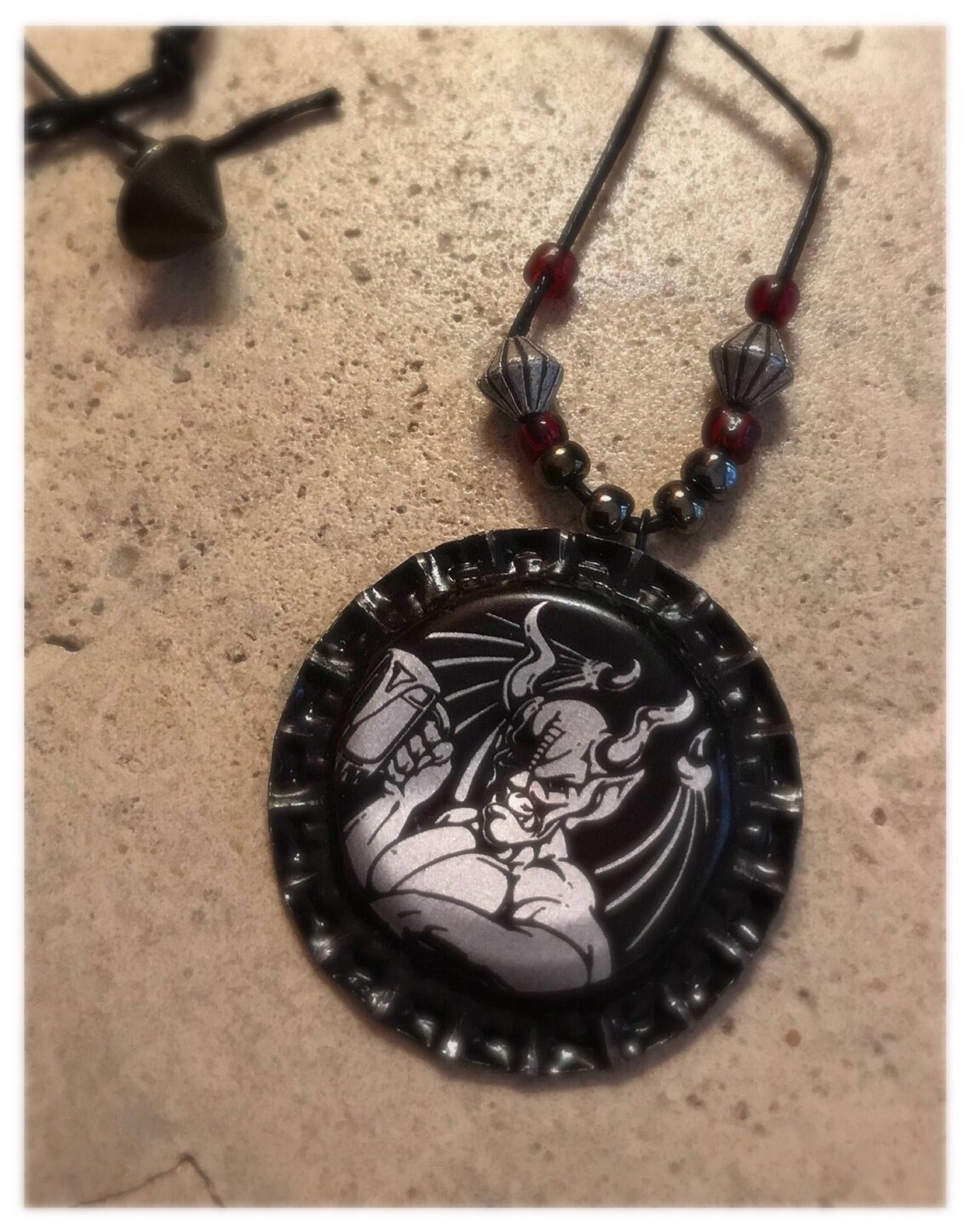 Stone Devil Necklace - Etsy