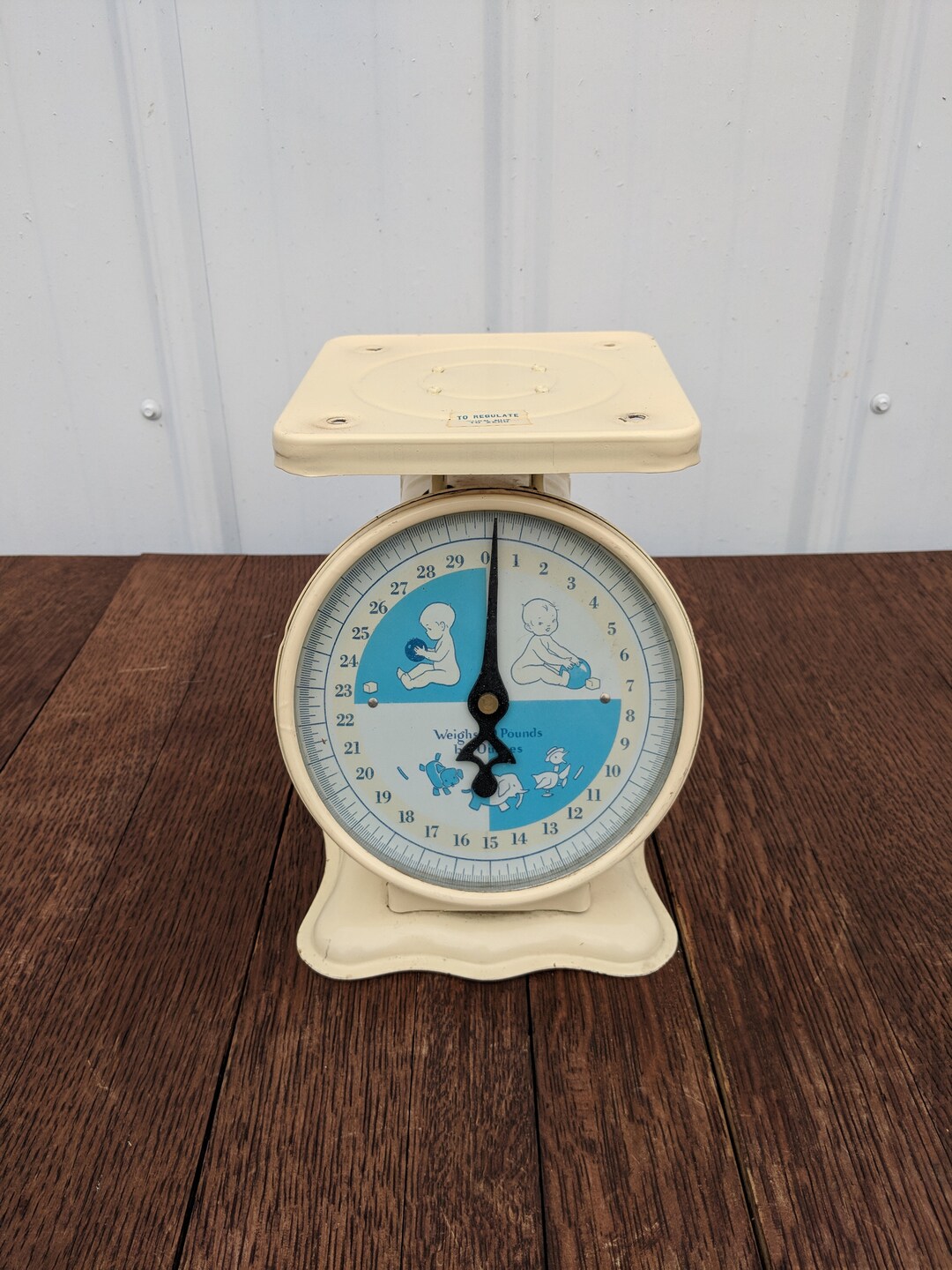 Vintage Scale - Antique Baby Scale - Vintage Nursery Scale Photo Prop ...