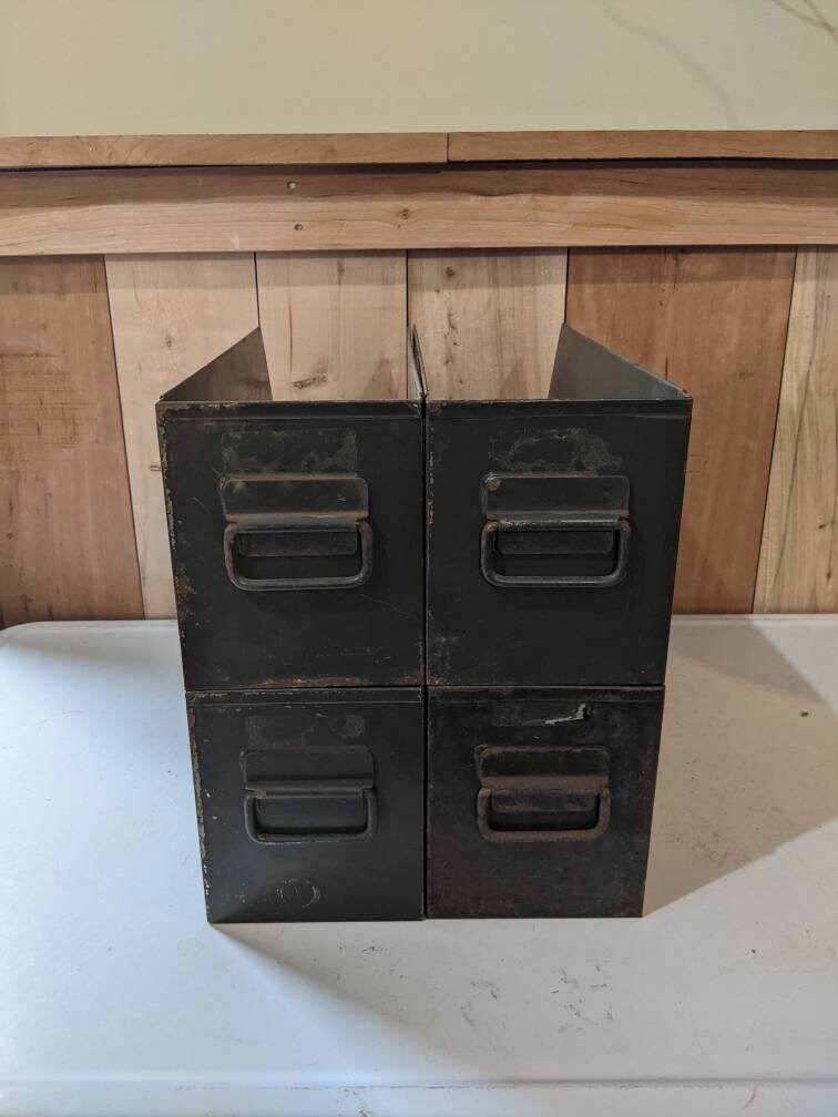Antique Military Drawers Rustic Decor Vintage Metal | Etsy