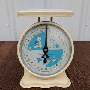 Vintage Scale - Antique Baby Scale - Vintage Nursery Scale Photo Prop ...