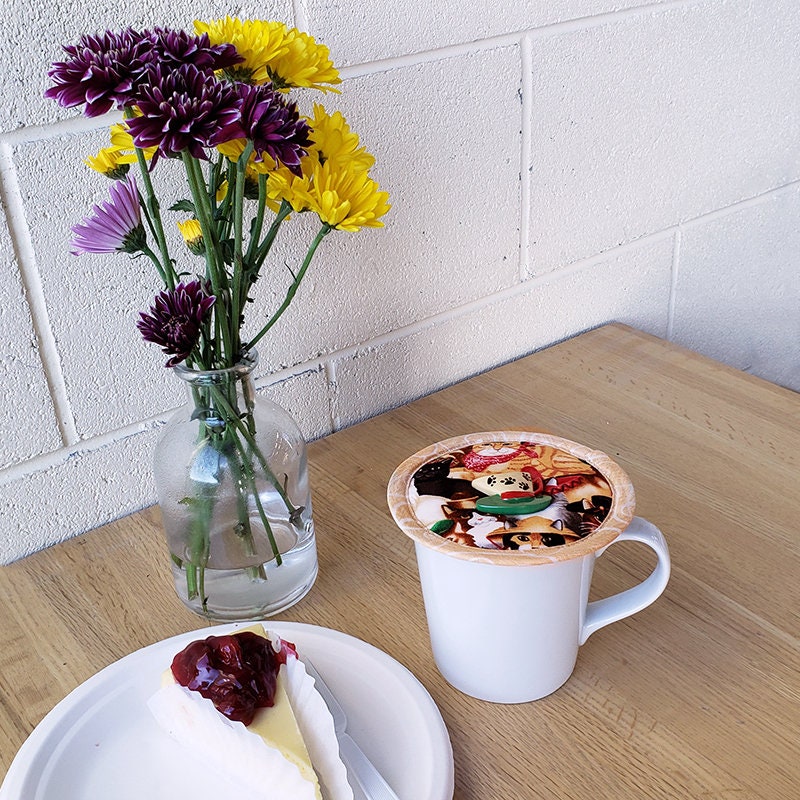Cubierta de taza tapa de taza tapa de café tapa de taza de - Etsy España