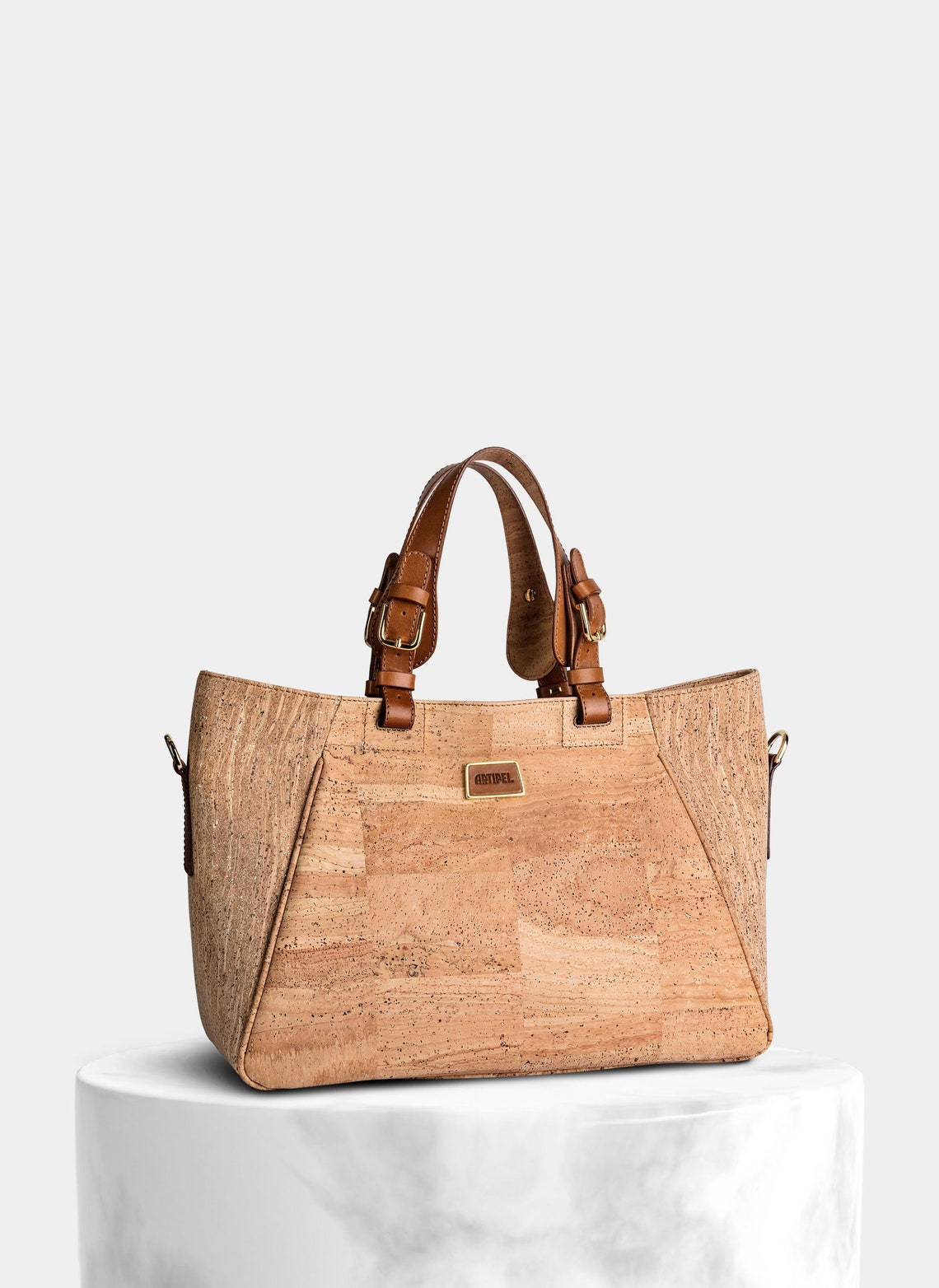 Natural Cork Tote Bag, Bag Natural Cork, Woman Bag, Cork Shoulder Bag ...
