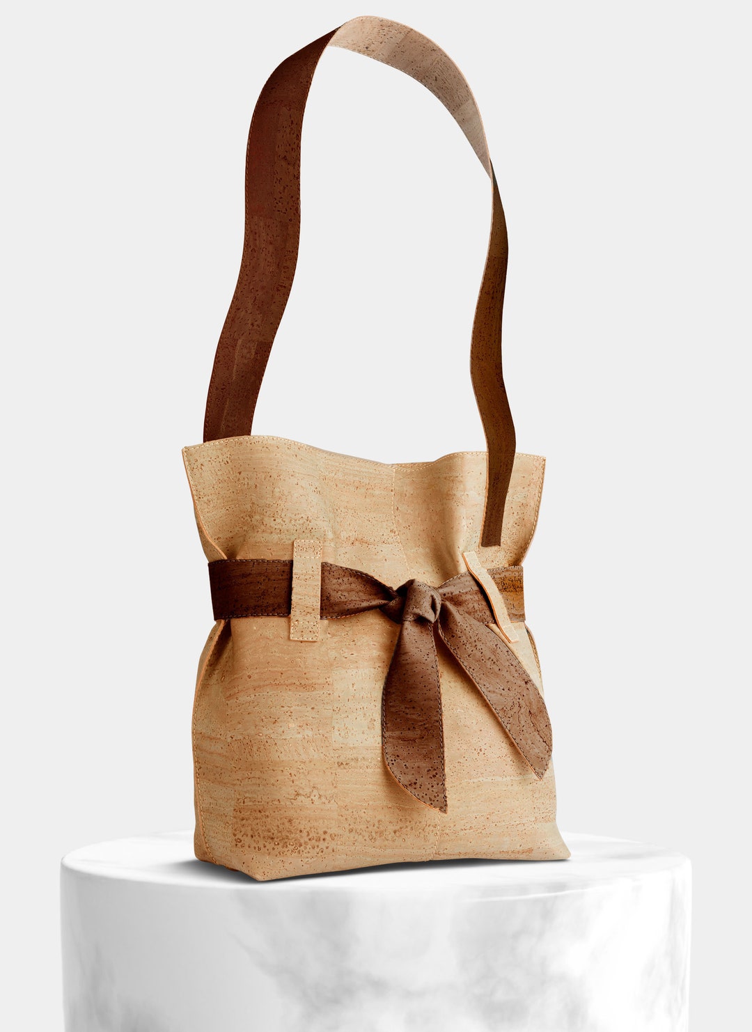 Cork Tote Bag, Cork Knot Tote Bag, Vegan Shoulder Bag, Woman Vegan Bag ...