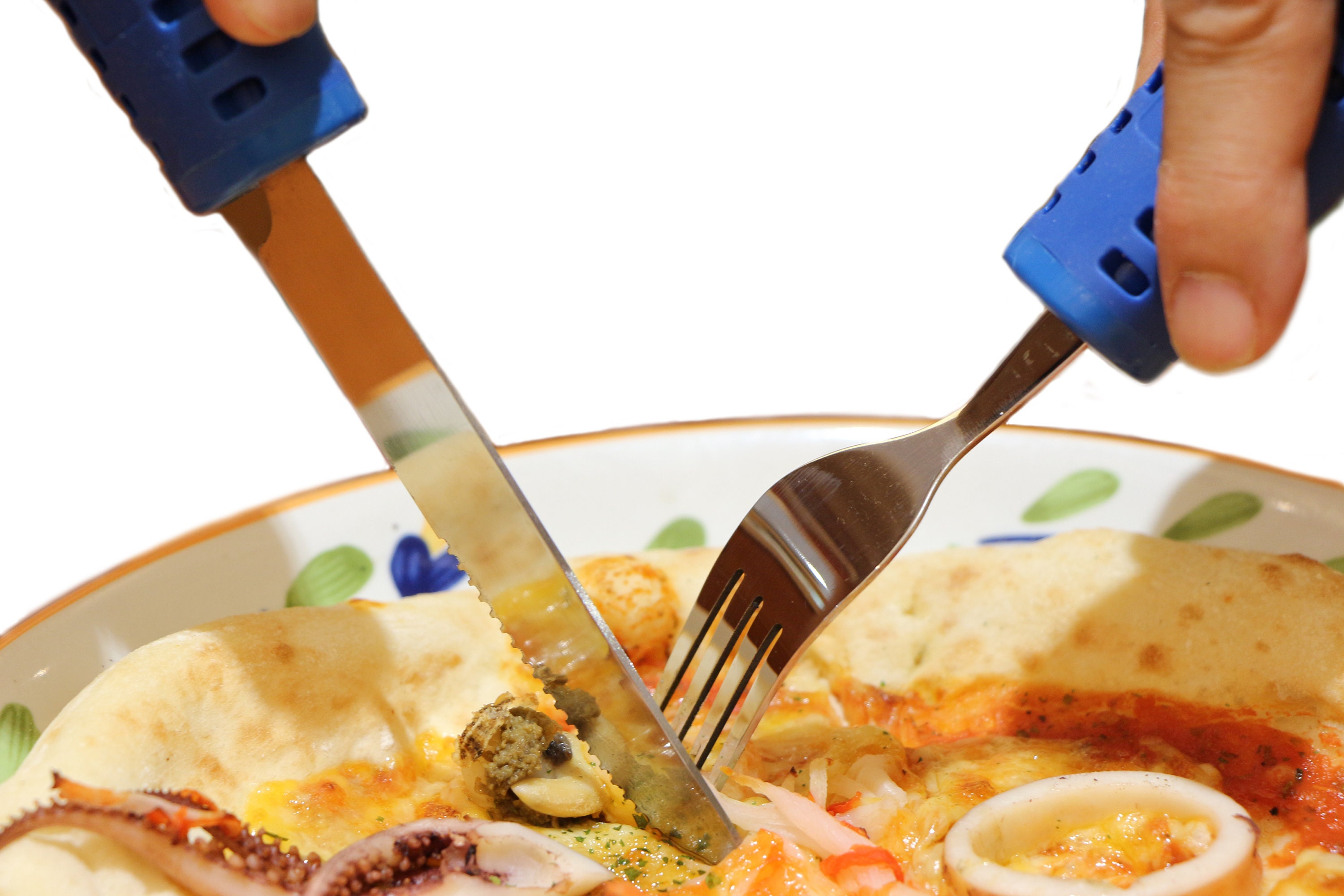 Daffogreen Adaptive Bendable Fork, Knife,spoon Eating Aid Set ,non-slip ...