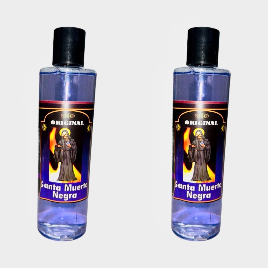 SANTA MUERTE NEGRA Agua Espiritual Para Limpias Baños - Black Holy ...