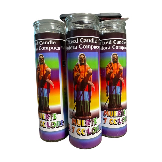 Santa Muerte 7 Colores Veladora Holy Death 7 Colors Candle. 7 | Etsy
