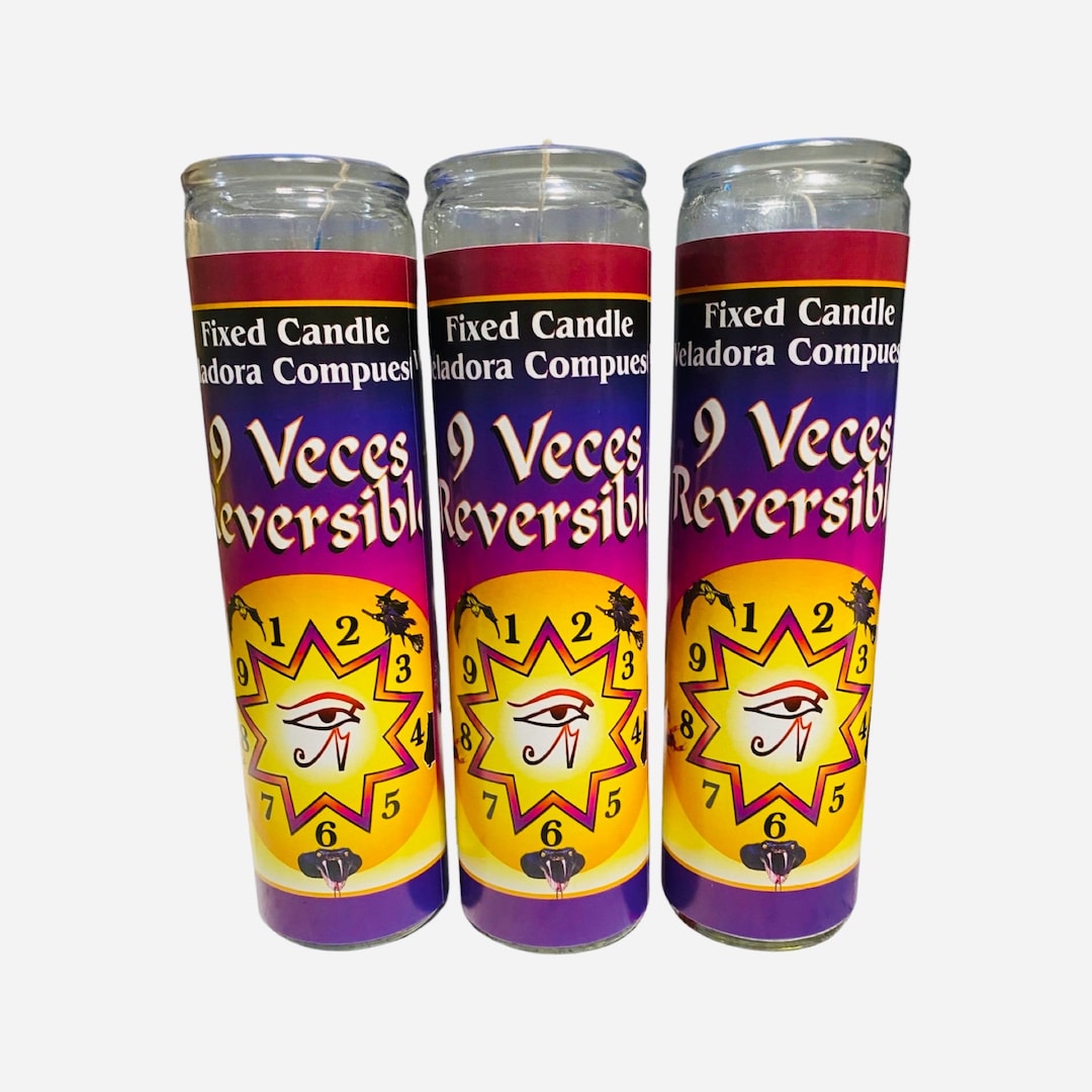 9x Times Reversible Fixed Candle, 9x Veces Reversible Veladora ...