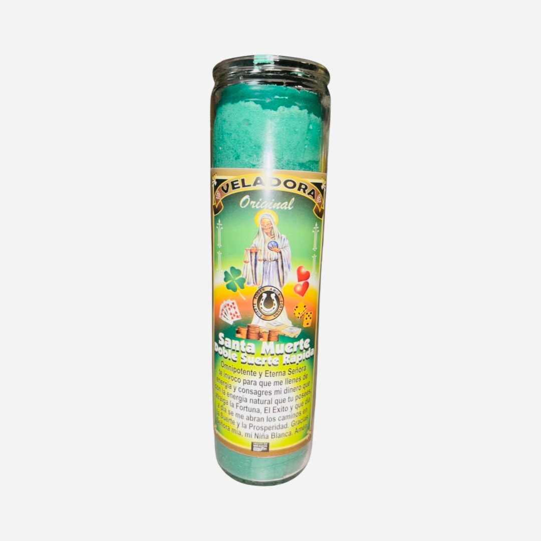 SANTA MUERTE Doble Suerte Rapida Veladora Preparada - Holy Death Double ...