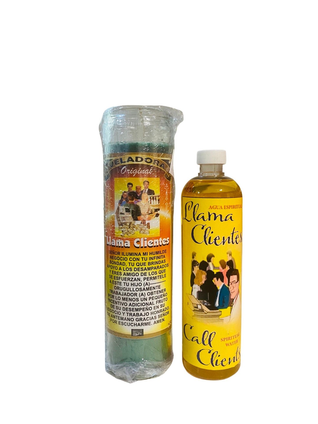 LLAMA CLIENTES SET - Call Clients Set, Veladora + Agua Espiritual Para ...
