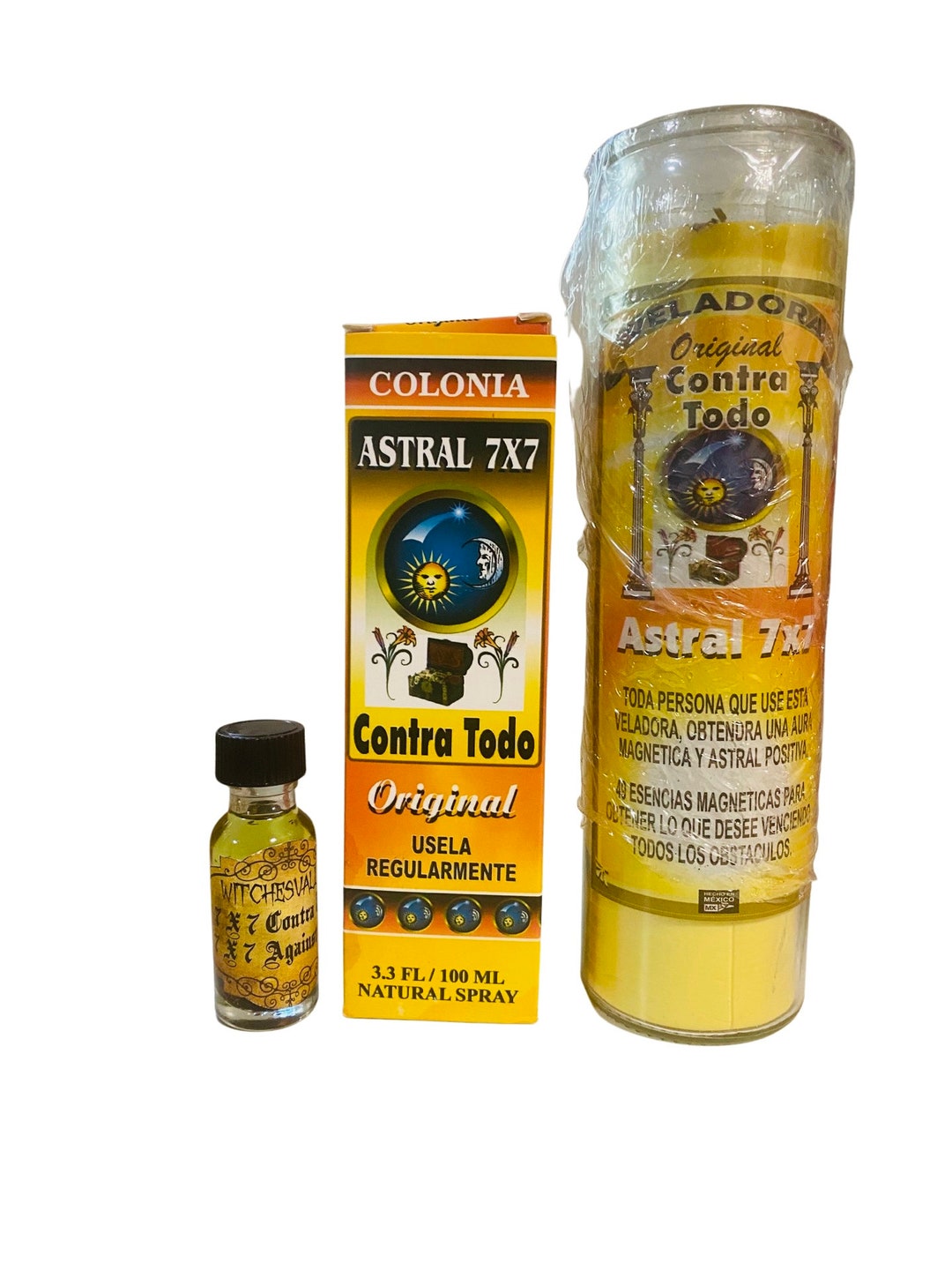 ASTRAL 7x7 Contra Todo Veladora + Perfume + Aceite - 7 X 7 Against All ...