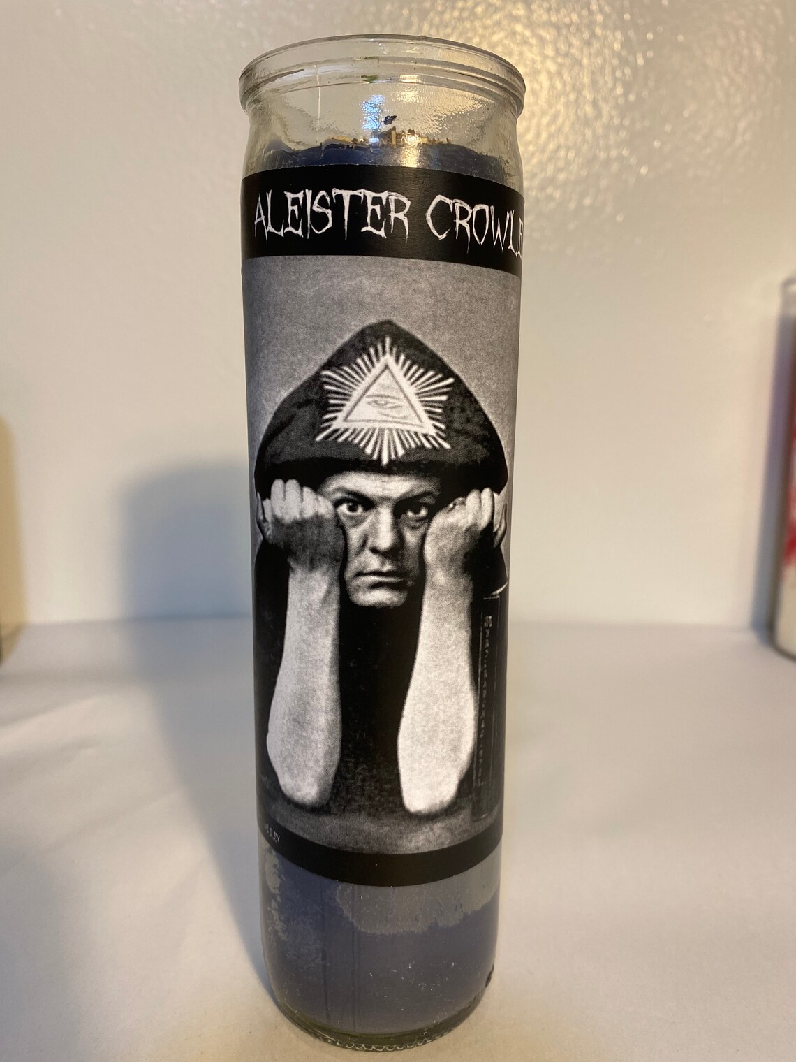 Aleister Crowley Black Candle, Dressed Altar Candle - Etsy