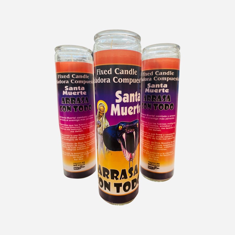 Santa Muerte Arrasa Con Todo Veladora, Holy Death Destroy Everything ...