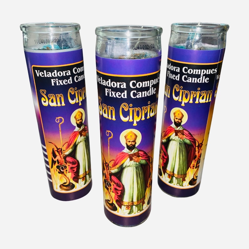 6x Set- San Cipriano Veladora Para Proteccion Contra Enemigos. Saint ...